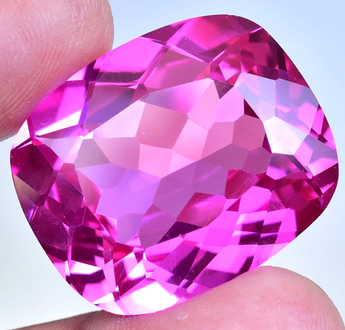 Flawless Natural Mogok Pink Ruby 79.45 Ct Cushion Cut Certified Loose ...