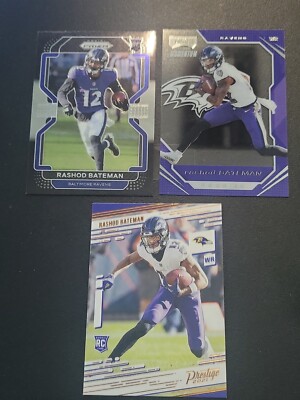 Rashad Bateman ROOKIE LOT Prizm Black PB-12 Playoff Momentum PMR-13 ...