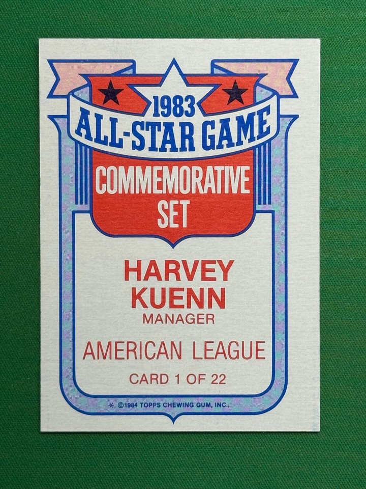 1984 Topps Baseball 1983 All-Star Game Commemorative Set Glossy #1 ...