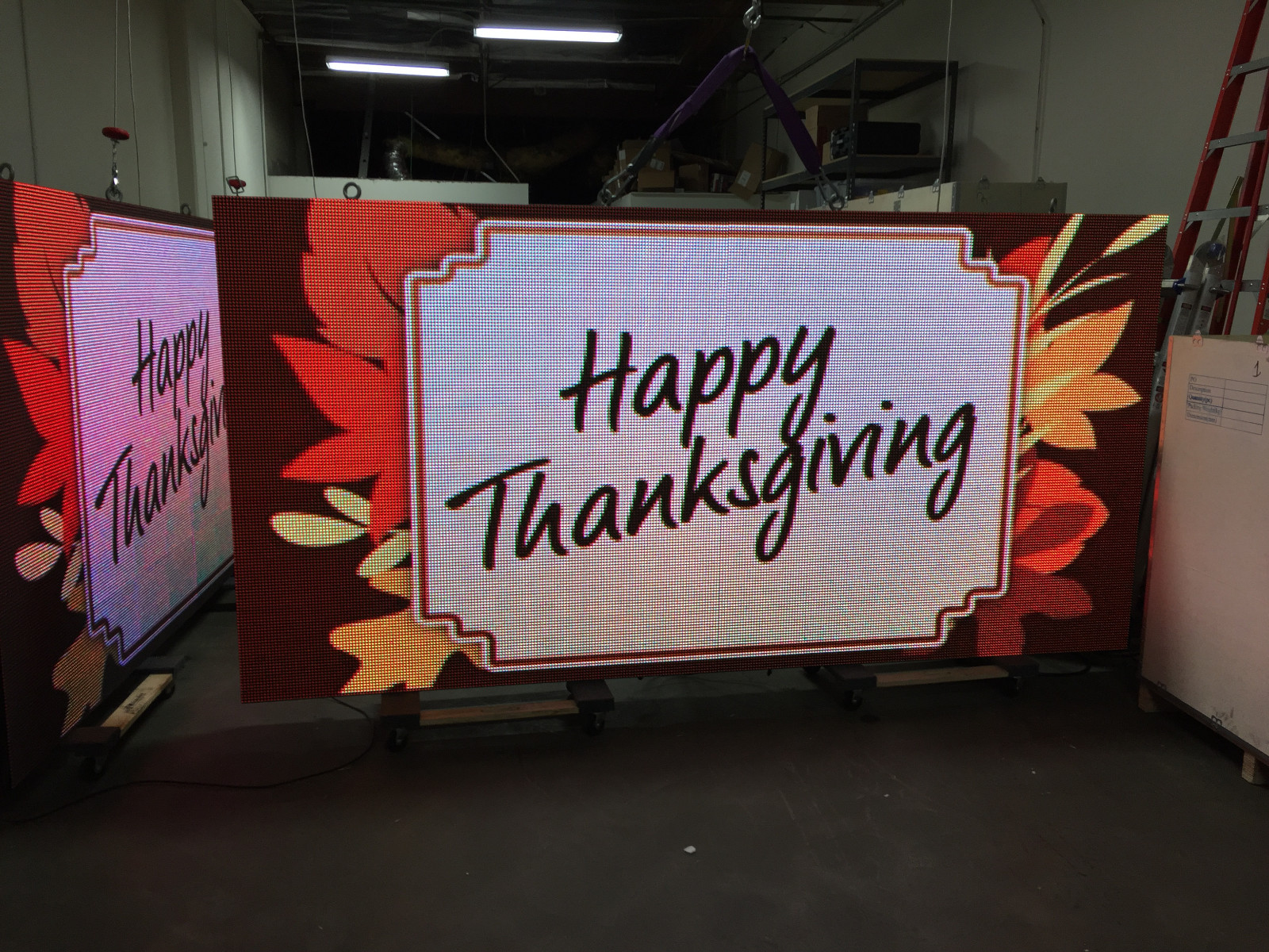 1 SIDED OUTDOOR 4x8 FULL COLOR LED SIGN 100"L X 50"H PROGRAMMABLE SIGN ...