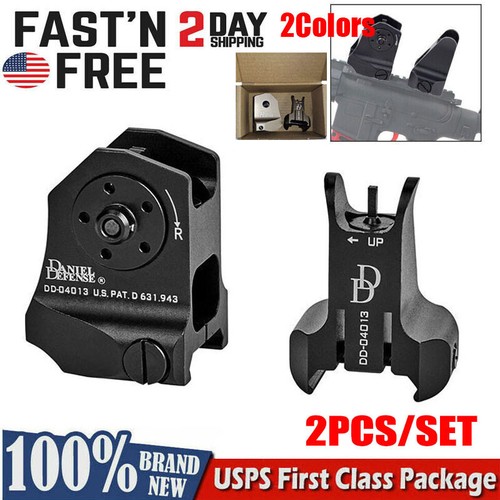 1 Pair Tactical Fixed Front Rear Iron Sights Set for DD Rapid Backup ...