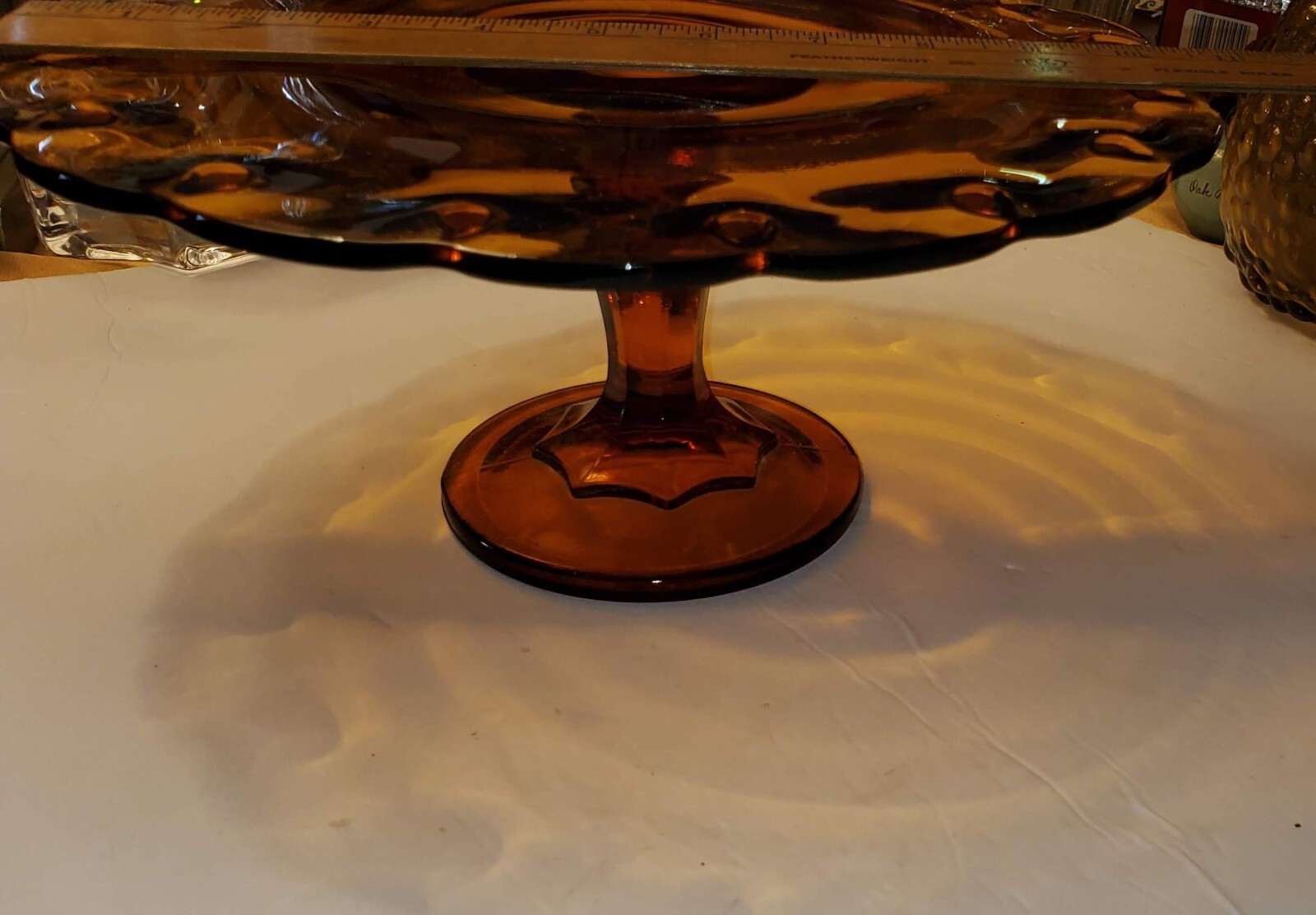 INdiana Glass Tiara Amber Cake Stand | eBay