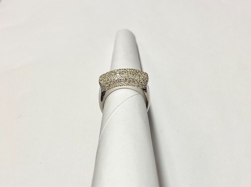 Unisex 18k White Gold Ring with 1.67ct Diamonds (Size 7) | eBay