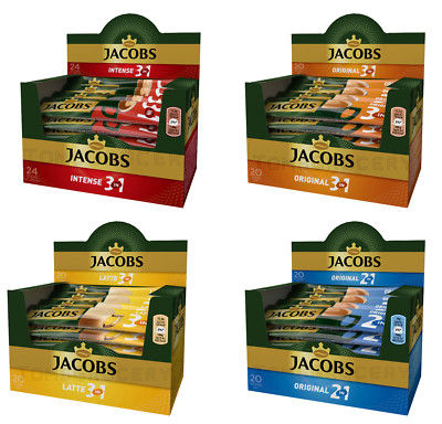 JACOBS Instant 3in1 Coffee Sticks Selection - Original, Intense, Latte ...