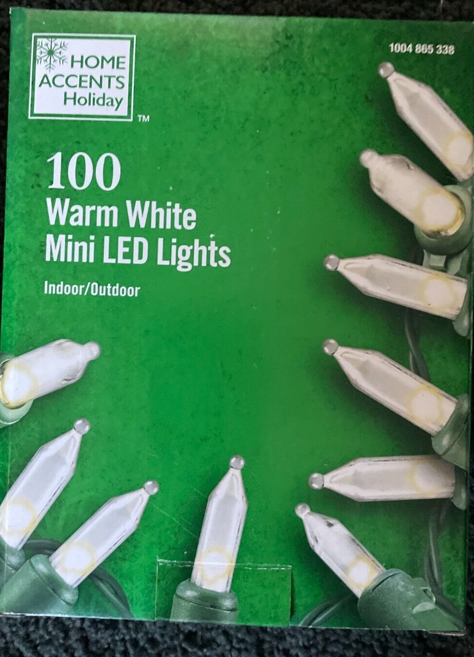 Home Accents Holiday 1 Box- 100 LED Mini Lights Warm White Patio ...
