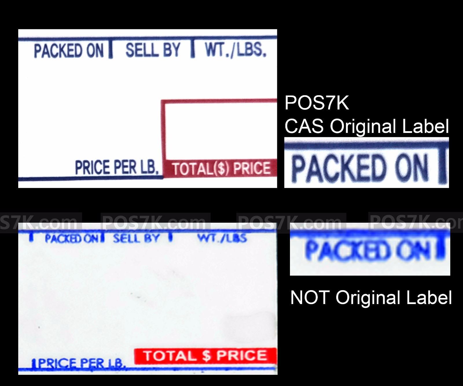 CAS LST-8010 Printing Scale UPC Label LP1000 CL5000 LPII LS100 8010 x ...