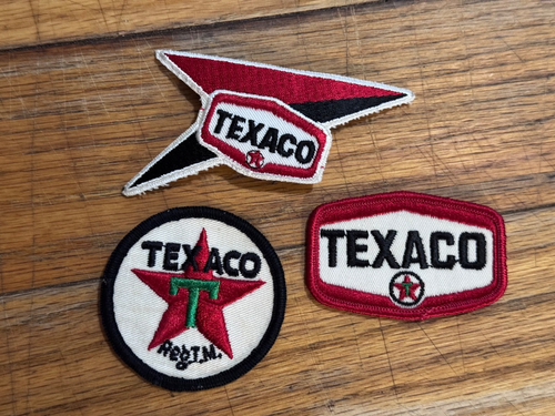 3 TEXACO Gas / Oil Embroidered Patches - Jacket, Hat, Uniform | eBay
