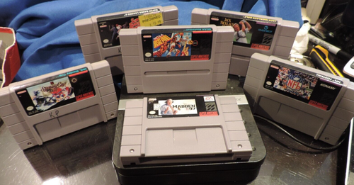SUPER NINTENDO GAME LOT OF 6 GAMES NHL MADDEN NFL NICKLAUS GOLF NCAA ...