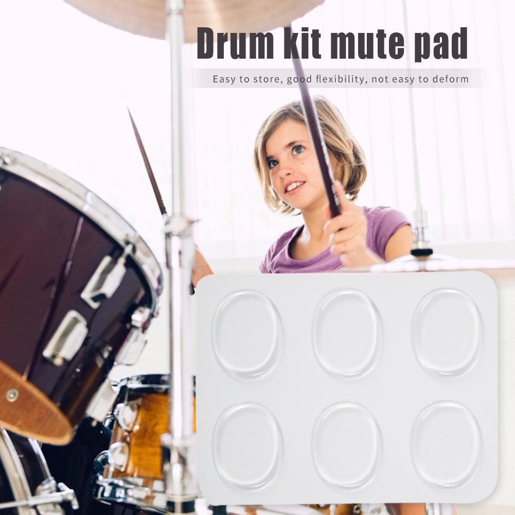 6pcs/set Silicone Snare Drum Mute Pads Silencer for Instrument ...