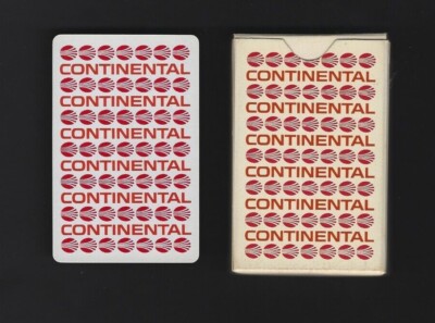 Vintage Deck Continental Airlines Red & White Playing Cards | eBay