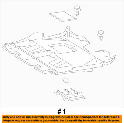 51410-53140 Toyota Cover, engine under 5141053140, New Genuine OEM Part ...