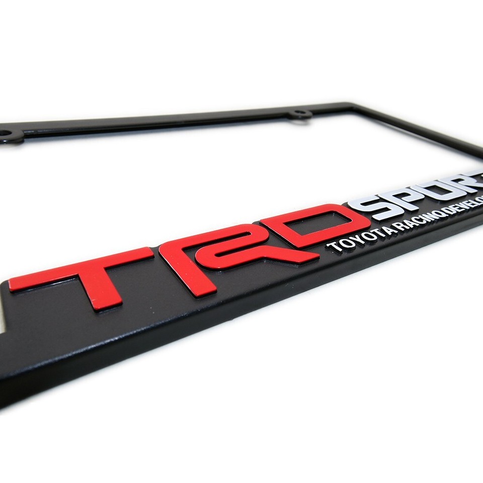 2x Toyota TRD Sport Retro 4x4 Front Rear License Plate Frame Cover ...