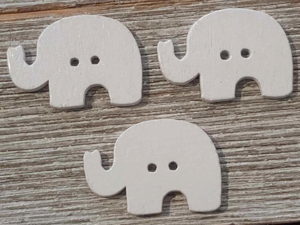 3 Yellow Elephant Flower Buttons Sewing Crafting Wood 2 Hole 1 1/8" | eBay