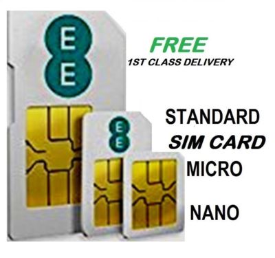 EE COMBI NANO, MICRO & STANDARD SIM CARD PAY AS YOU GO - 3G 4G ...