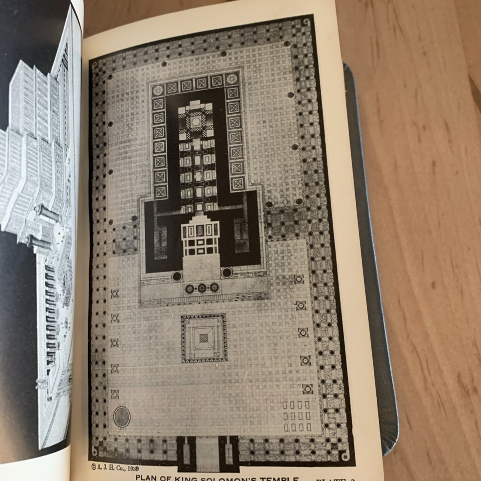 Masonic Holy Bible King Solomon’s Temple In Masonry 1957 Holman Leather ...