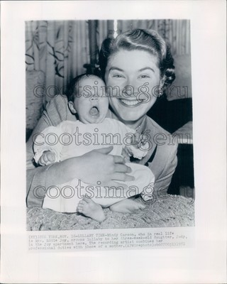 1951 Singer Mindy Carson With Newborn Daughter Jody Press Photo | eBay