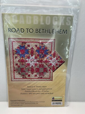 RoadBlock Road to Bethlehem Quilt and Table Runner Sewing Pattern Stars ...