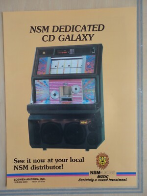 NSM Dedicated Galaxy Jukebox Flyer Original Magazine Pull Out ...