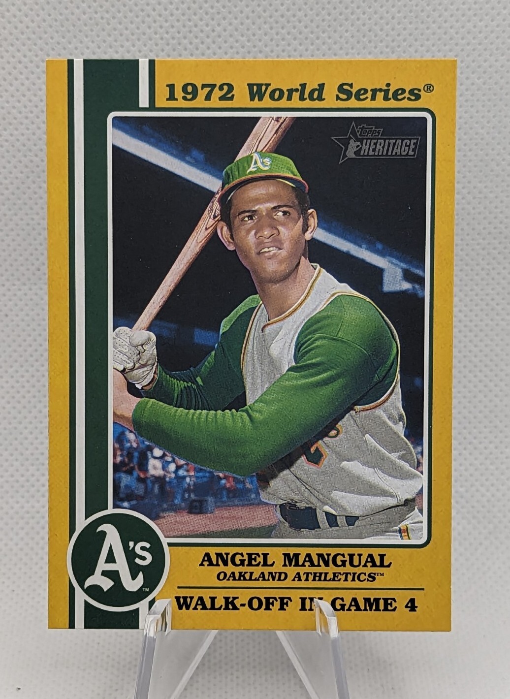 2021 Topps Heritage Angel Mangual 1972 World Series 72WS-6 Mint Insert ...
