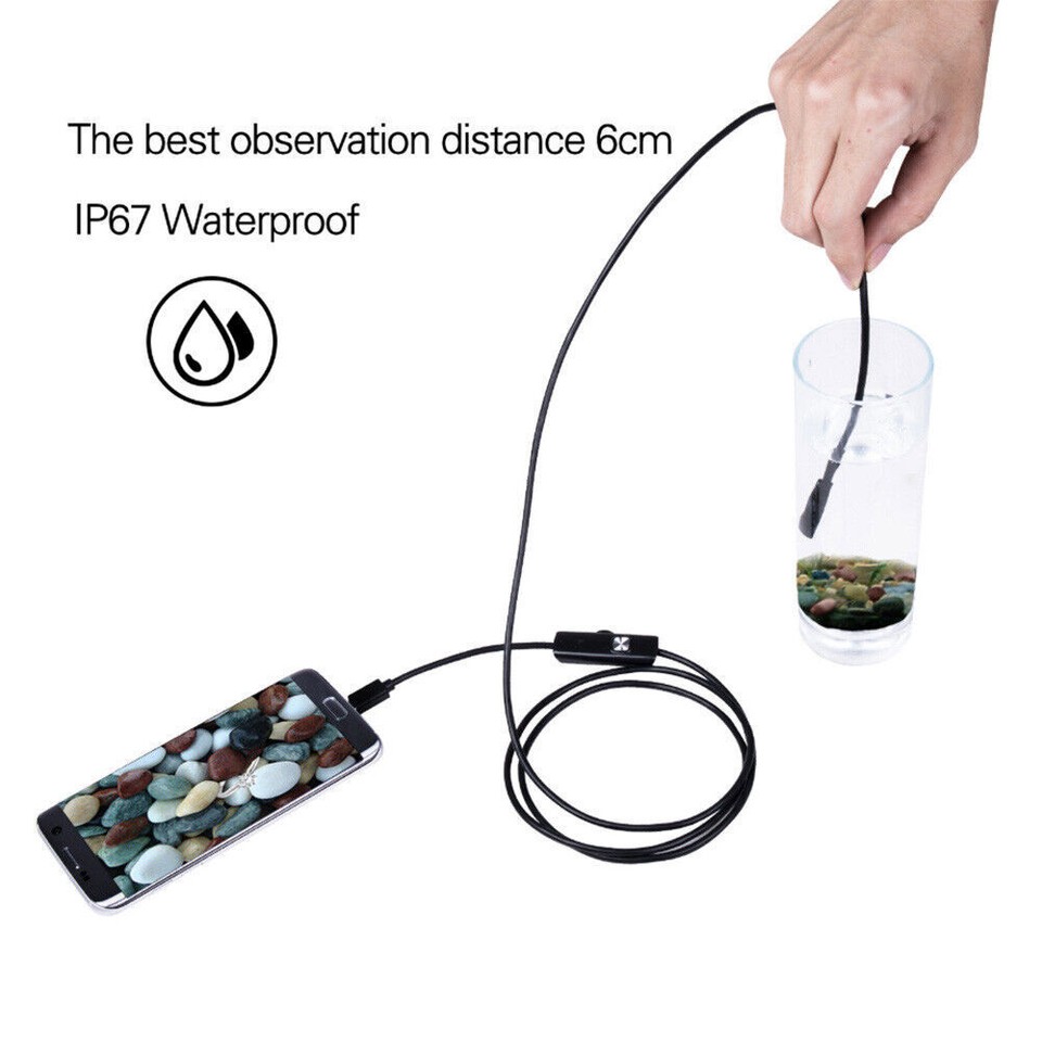 Waterproof USB Endoscope Borescope Snake Inspection Camera Android ...