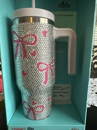 Hydrapeak Voyager 40oz *LIMITED EDITION* Most Loved Bling Bow Hearts ...