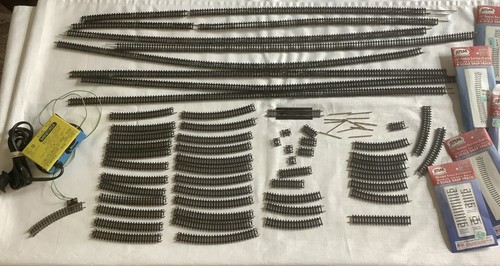Large Lot of Atlas N Scale Train Track Pieces Straight Curved Flex + | eBay