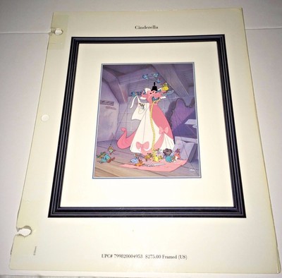Rare Disney Cinderella Laminated Page Promo Binder Lovely Dress For ...