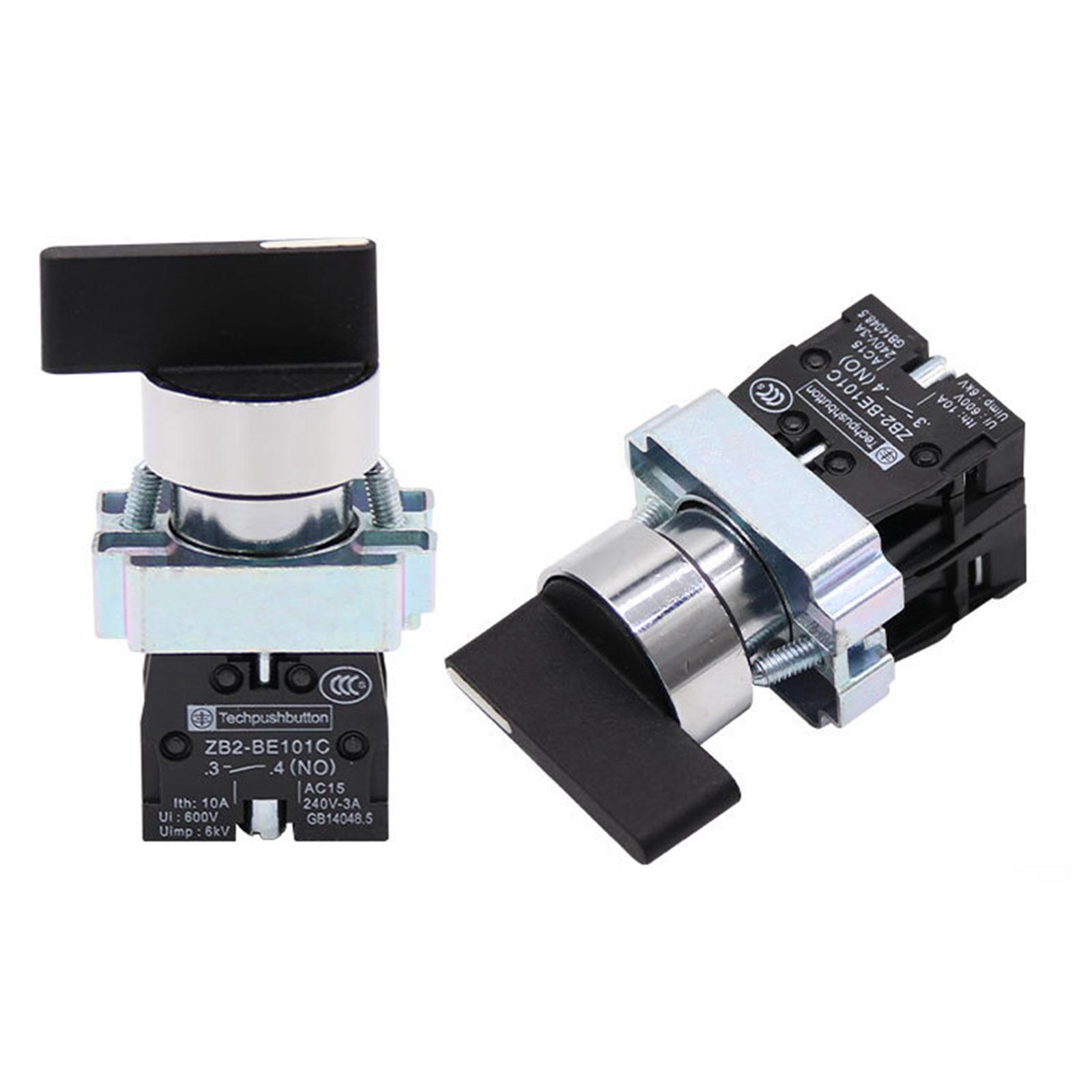 Momentary Selector Switch Rotary Selector Switch 3 Position 22mm Self ...