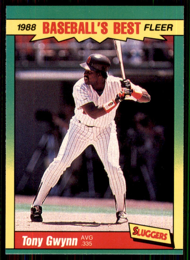 1988 Fleer Baseball's Best Sluggers vs Pitchers Tony Gwynn San Diego ...