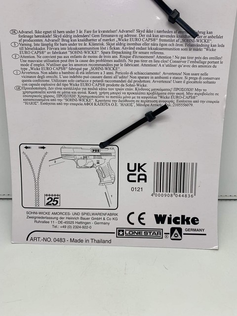 Lone Star Special Agent 007 Walther P99 Toy Gun Wicke 25 Shots James ...