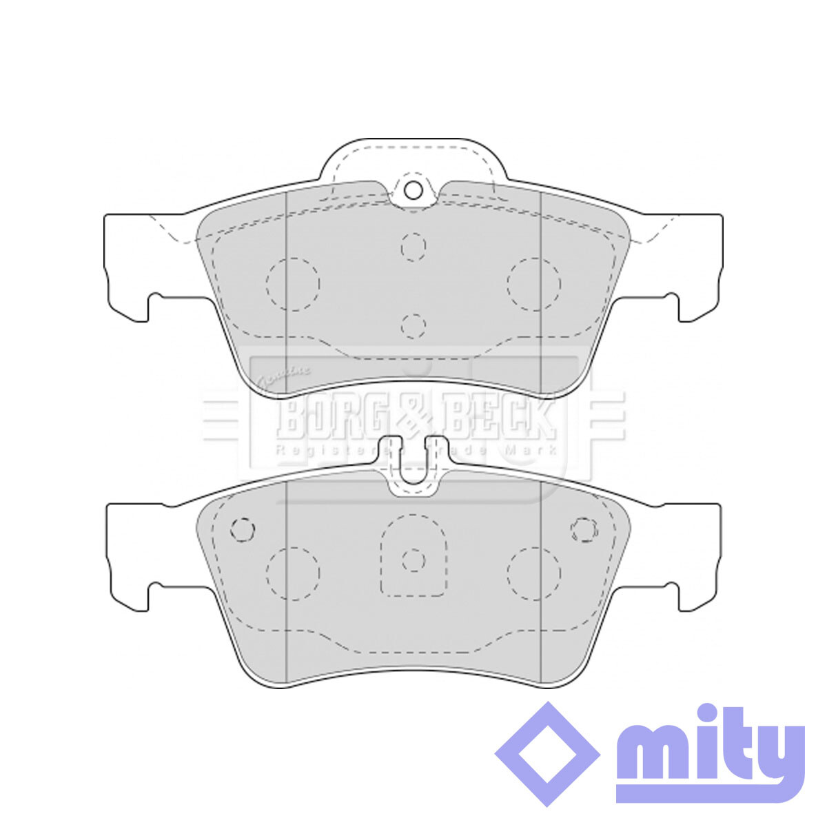Fits Mercedes E-Class CLS S-Class SL Brake Pads Set Rear Mity ...