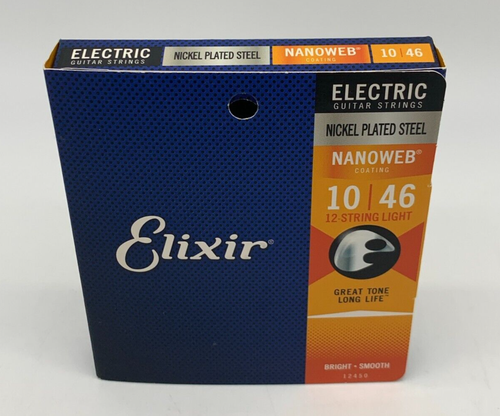Elixir 12450 Nanoweb 12-String Light Electric Guitar Strings 10-46 | eBay