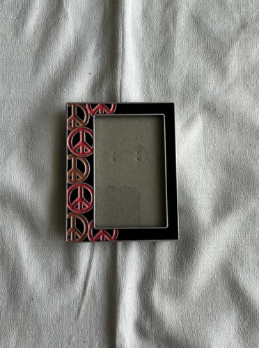 Studio Decor Metal Peace Sign Mini Frame Pink and Peach With Stand Y2K ...