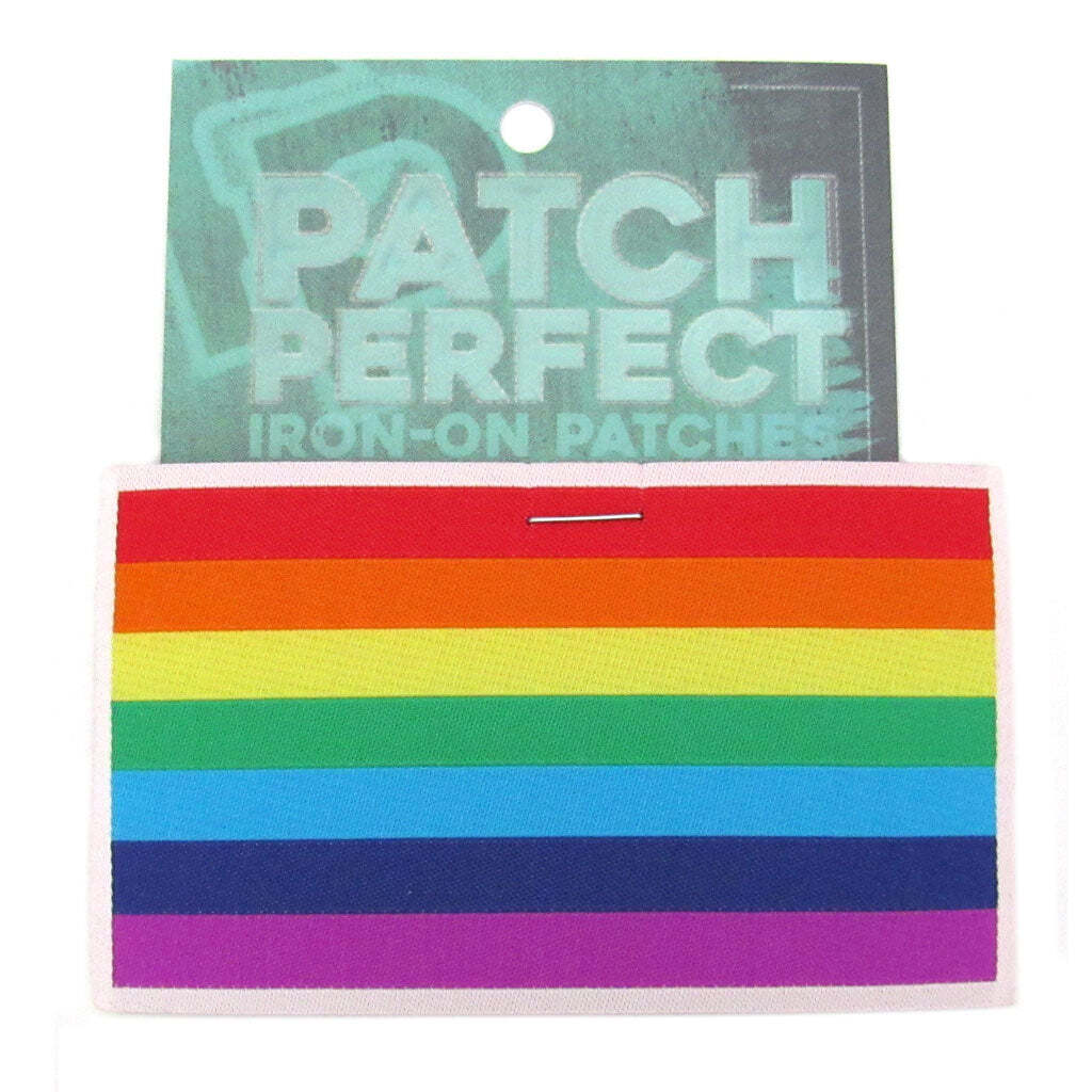 Pride Flag Patch NEW Embroidered Applique Iron-On 4" LGBTQ+ Rainbow | eBay