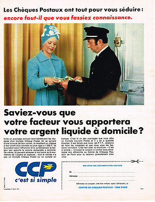 PUBLICITE ADVERTISING 094 1972 CCP la POSTE chéques postaux | eBay