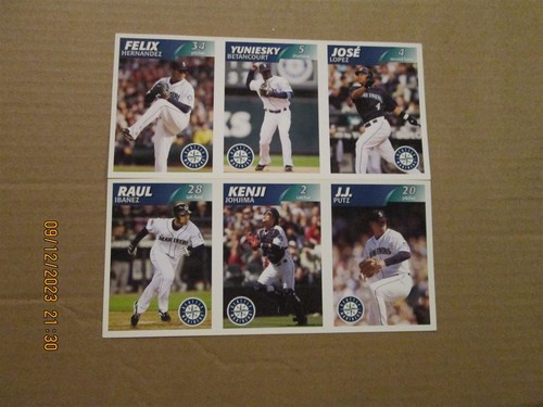 MLB Seattle Mariners Vintage 2007 Lot of 6 Uncut Sheet Team Logo ...