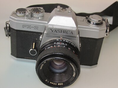 Yashica FX-2 35mm SLR Film Camera + Yashica DSB 55mm 1:2 Lens -Meter ...
