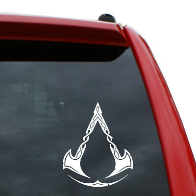 "Assassin's Creed Valhalla Logo Vinyl Decal Sticker | Color: White | 5 ...