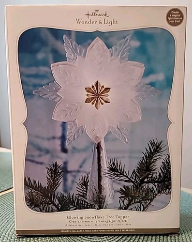 Hallmark Wonder & Light Glowing Snowflake Tree Topper | eBay