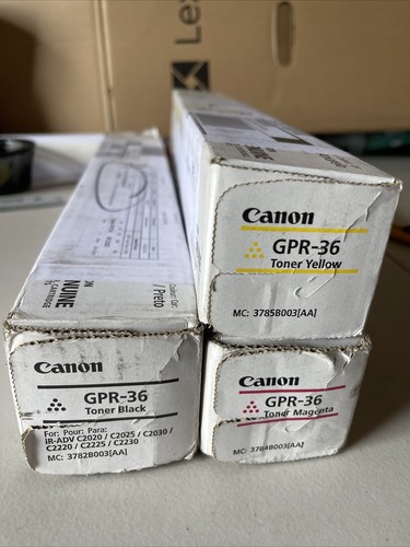Canon GPR-36 Toner Black, Magenta & Yellow, Ugly Boxes Conditions But ...