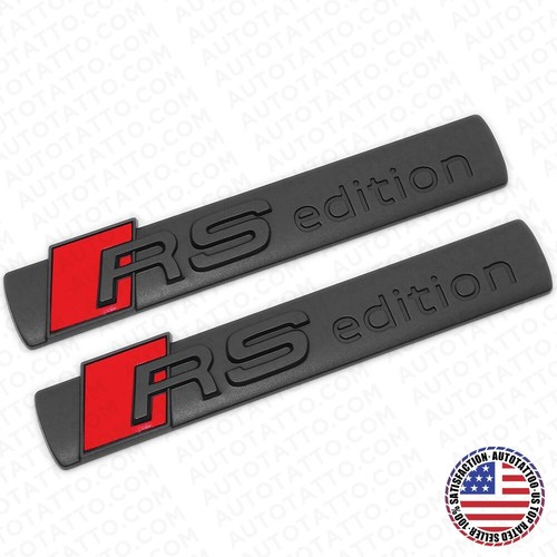 2x Audi Sport RS Edition Side Fender Marker Logo Emblem Decal Badge ...