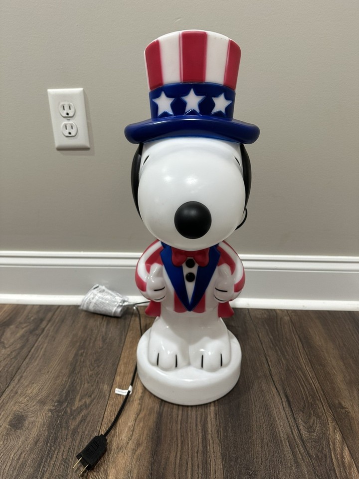 Patriotic 23 inch Snoopy Americana Blow Mold July 4th Plug-In ...