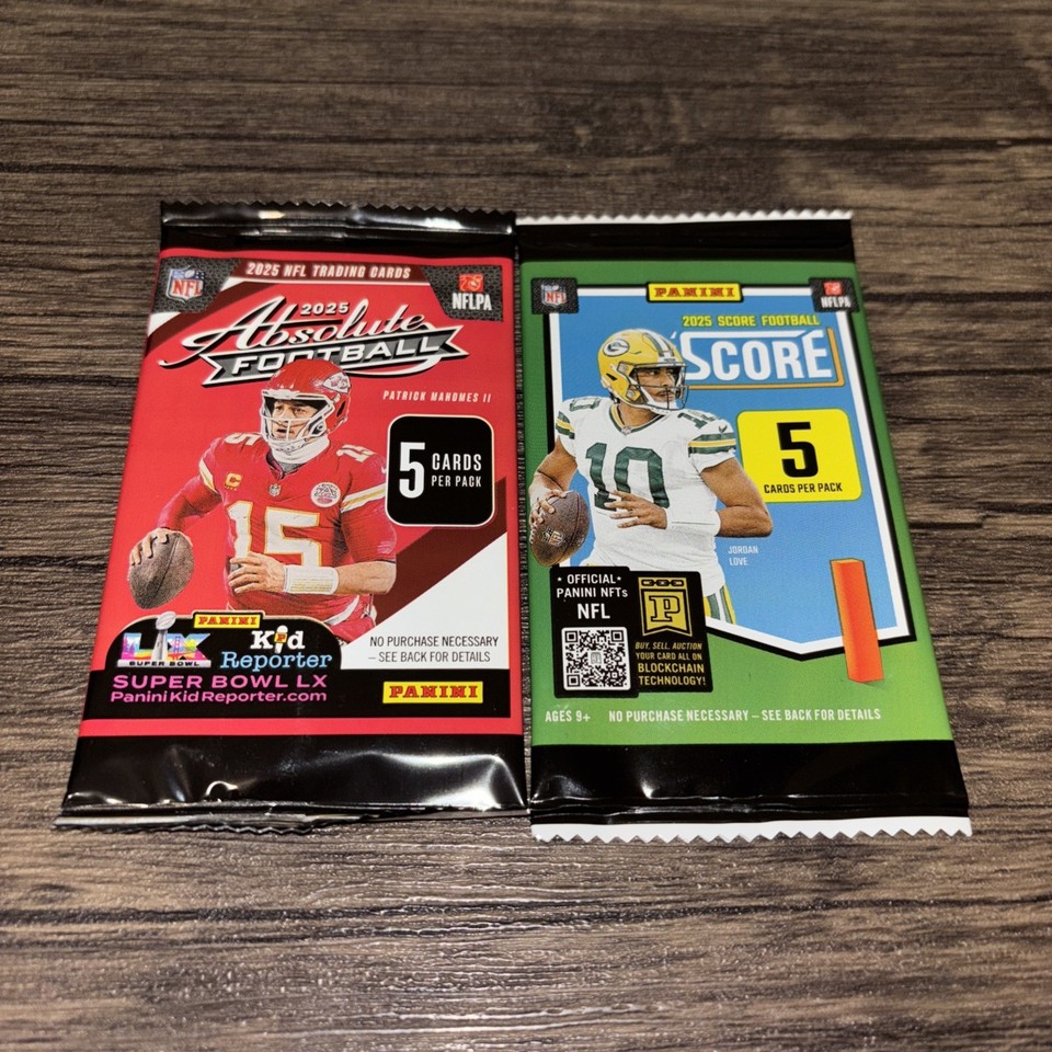 2025 Panini Absolute & 2025 Score Football 5 Card Packs-Factory Sealed ...