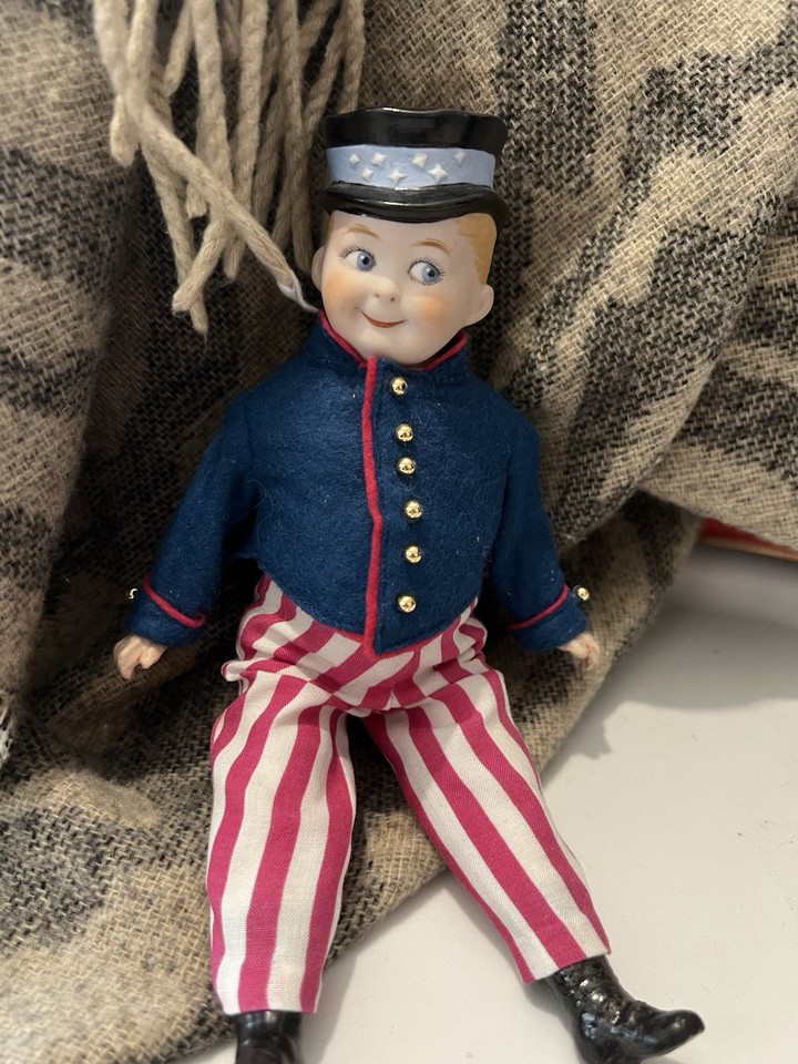 Antique German Max Handwerck U.S. 1 Elite Googly Uncle Sam Bisque ...