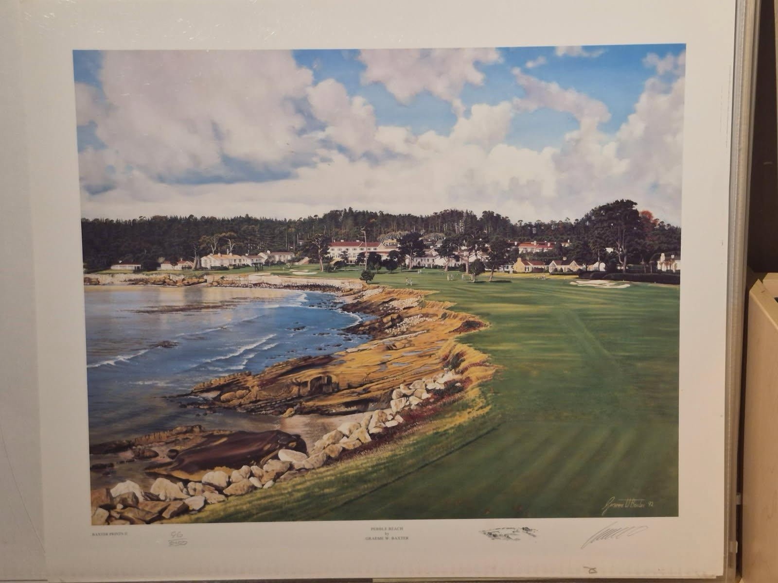 Graeme Baxter 'Pebble Beach' Golf Print, 1992, Limited Edition ...