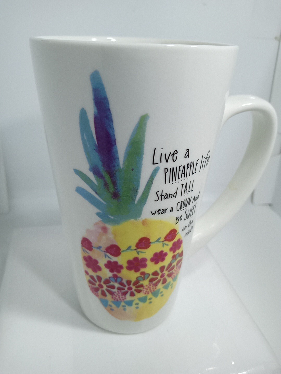 NATURAL LIFE COFFEE MUG. LIVE A HIGH VIBRATION LIFE MUG. PINEAPPLE LIFE ...