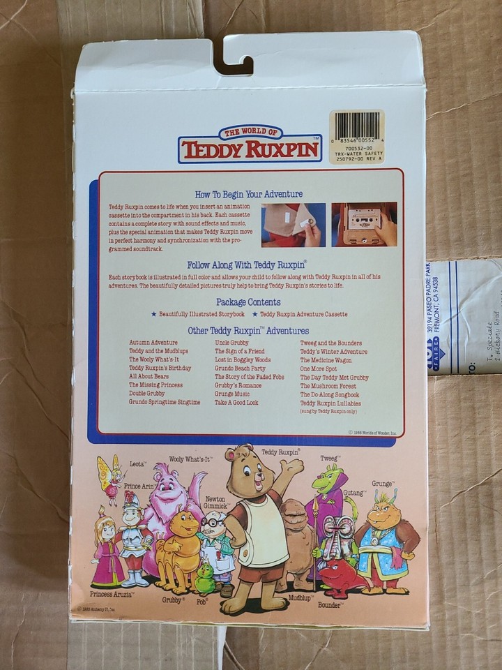 Water Safety Teddy Ruxpin Books And Tape Cassettes Worlds of Wonder | eBay