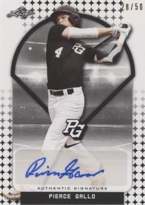 2018 Leaf Perfect Game National Showcase - Autographs Pierce Gallo #BA ...