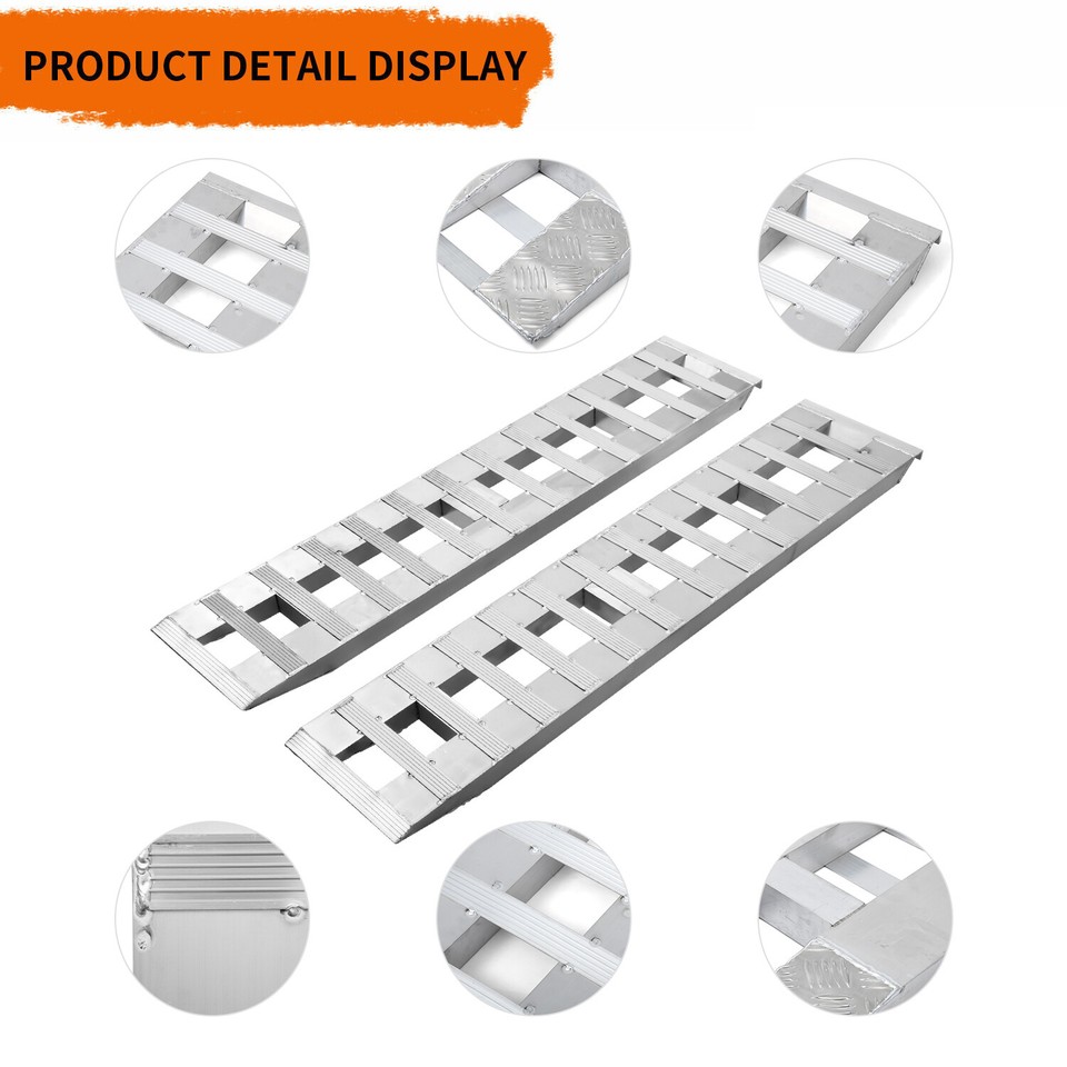 2X 6000lbs 72" x 15" Aluminum Trailer Ramps for Car ATV Truck Auto ...