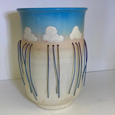 Raining cloud pottery vase | eBay